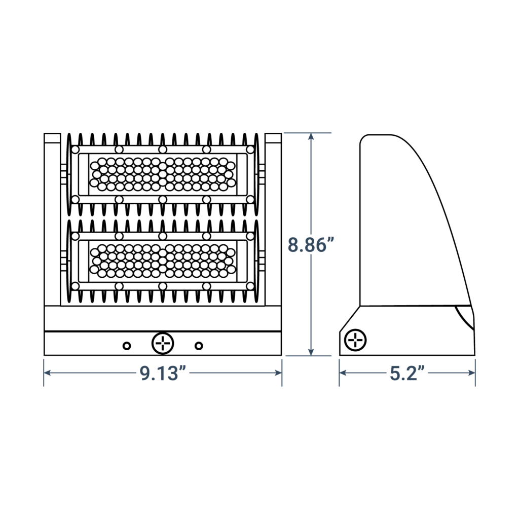 Rotatable LED Wall Pack – 80W – Zlight Technology